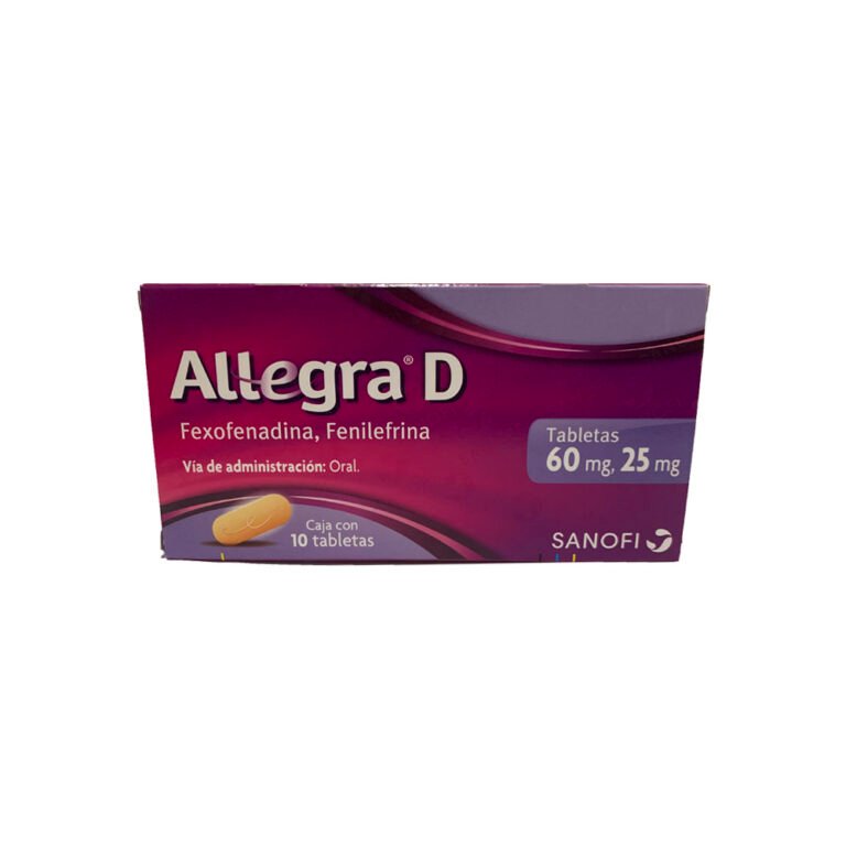 ALLEGRA D 60 MG/25 MG TABLETAS CAJA/10 - Farmacia CHS